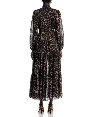 Kobi Halperin Baird Tie-neck Maxi Dress