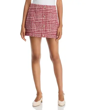 French Connection Houndstooth Mini Skirt