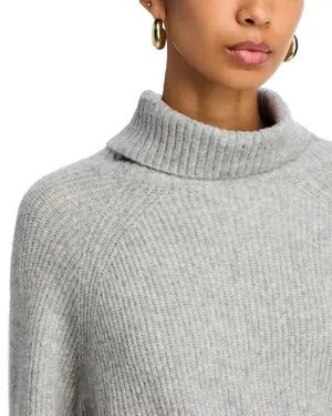 French Connection Knit Oversized Sweater - Light Gray Melange