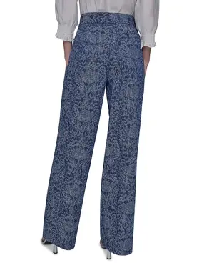 Karl Lagerfeld Paris Jacquard Motif High Rise Jeans