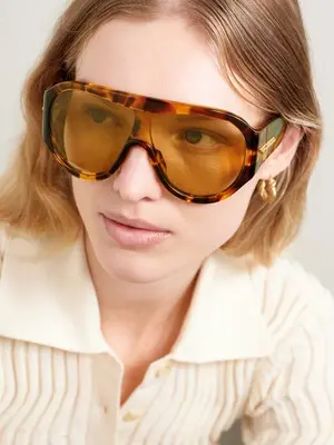 Bottega Veneta Oversized Aviator Sunglasses
