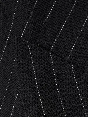 Acne Studios Belted Pinstriped Wool Coat