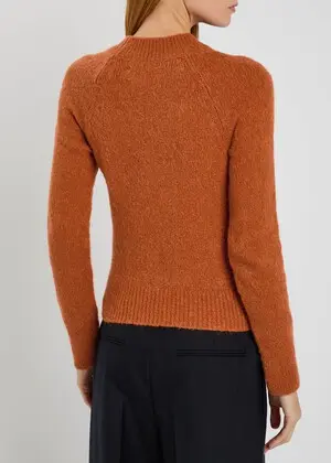 Dries Van Noten Textured Alpaca-blend Jumper - Rust