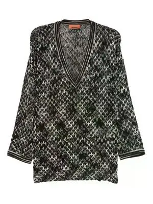 Missoni Geometric Pattern V-neck Sweater
