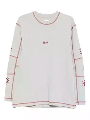 ROA Stitch-detail Long-sleeve T-shirt