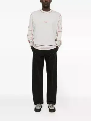 ROA Stitch-detail Long-sleeve T-shirt