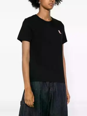 Maison Kitsuné Fox-embroidered Cotton T-shirt