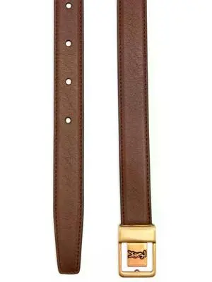 Saint Laurent Logo Buckle Leather Belt