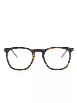 Saint Laurent Square Frame Glasses - Brown