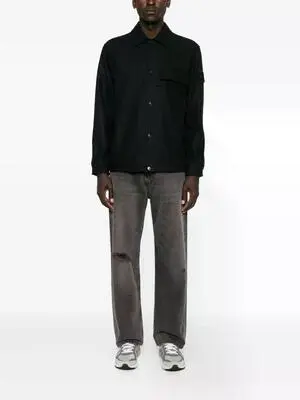 Stone Island Patch-pocket Wool Shirt