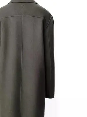 AMI Paris Heart-embroidered Wool Coat
