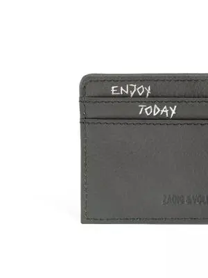Zadig&Voltaire Leather Cardholder - Grey