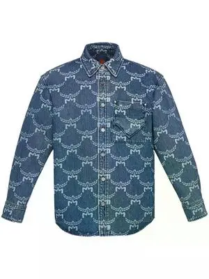 Mcm Patterned Denim Shirt