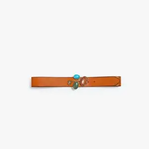 MOTHER The Jewelry Box Leather Belt - Brown