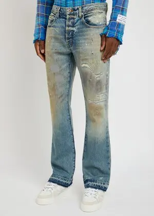 GALLERY DEPT. Greased 646 Flared-leg Jeans - Indigo