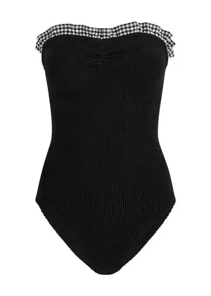 Hunza G Dolly Ruffle-trimmed Swimsuit - Black