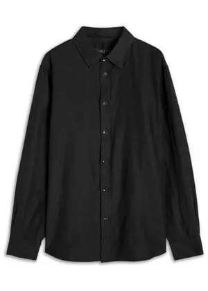 Rag & Bone Finch Linen-blend Shirt - Black