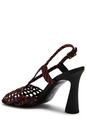 Etro Woven Faux Leather Sandals - Burgundy