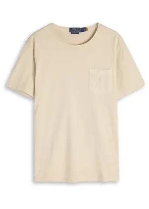 Ralph Lauren Logo-embroidered Cotton T-shirt Beige