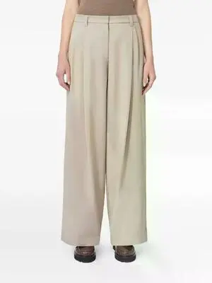Max Mara Pleated Wide-leg Trousers - Neutrals