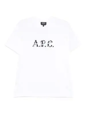 A.p.c. Logo-print Organic Cotton T-shirt - White