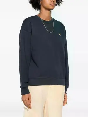 Maison Kitsuné Fox-embroidered Sweatshirt - Blue