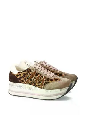 Premiata Leopard-print Platform Sneakers