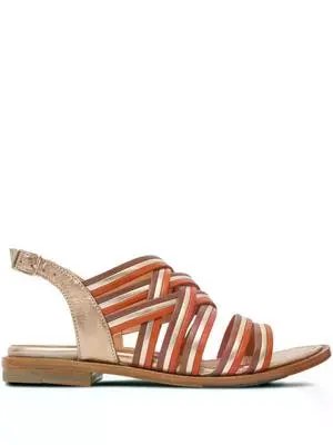 LA BOTTEGA DI LISA Woven Strappy Sandals - Brown