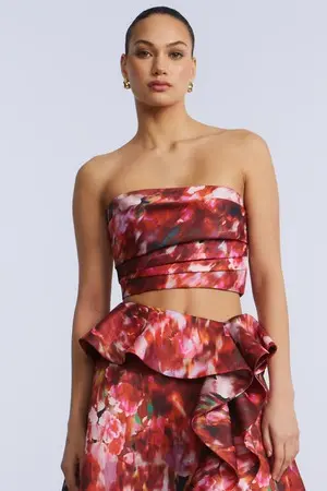 Bcbgmaxazria Pleated Satin Bustier