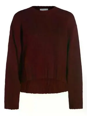 ALLUDE Crew-neck Ribbed-knit Sweater