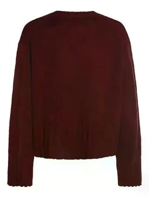 ALLUDE Crew-neck Ribbed-knit Sweater