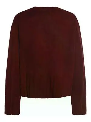 ALLUDE Crew-neck Ribbed-knit Sweater