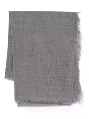 Peserico Metallic-detail Fringed Scarf - Grey