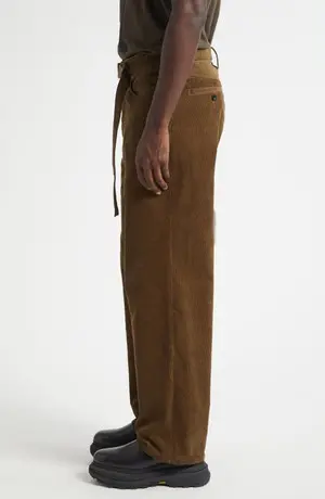 Sacai Belted Corduroy Five-pocket Pants