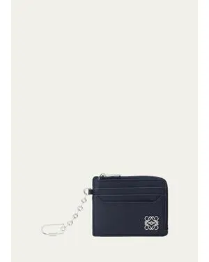 Loewe Anagram Cardholder In Grain Leather - Deep Navy