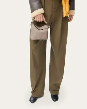Loewe Puzzle Edge Mini Top-handle Bag - Clay