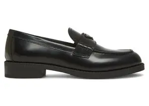 Prada Brushed Leather Loafers With Triangle Logo