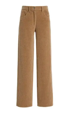 THE ROW Clair Corduroy Straight-Leg Pants