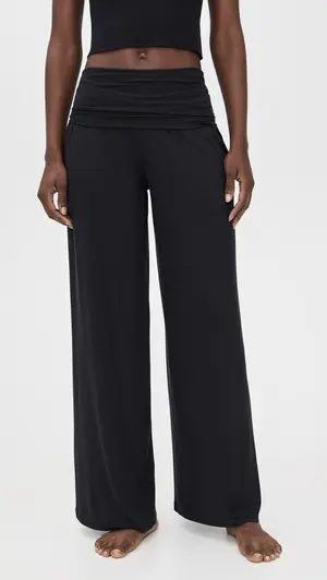 Lunya Soft Modal Rib Fold Over Pants