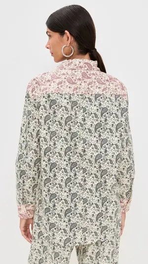 LE BOP Cecilia Paisley Button-down Top