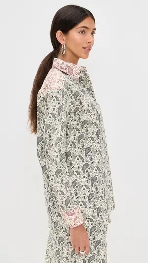 LE BOP Cecilia Paisley Button-down Top