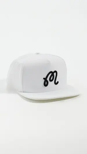 MALBON Snapback Hat - White