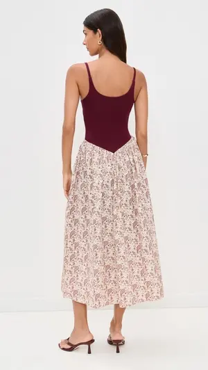 LE BOP Alix Paisley Print Midi Dress
