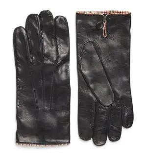 Paul Smith Leather Gloves - Black