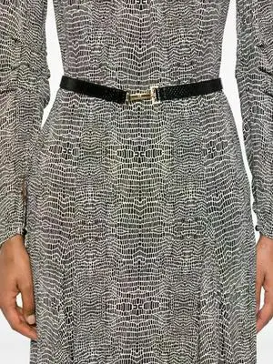 Elisabetta Franchi Python-print Belted Dress