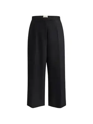 Khaite Wide-leg Cropped Trousers - Black
