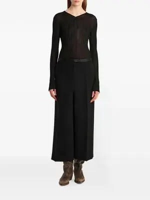 Khaite Wide-leg Cropped Trousers