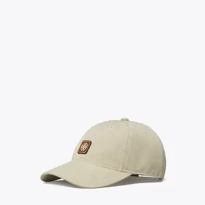 Tory Burch Canvas Logo Cap - Natural Brown