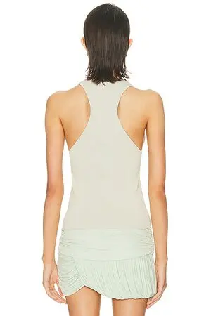 ST. AGNI Sculpted Knit Tank Top - Silver