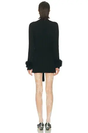Valentino Garavani Feather Cuff Cardigan